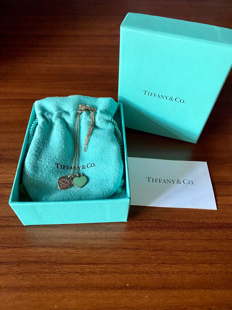 Tiffany & Co Return to Tiffany Double Heart Tag Pendant in Silver ...