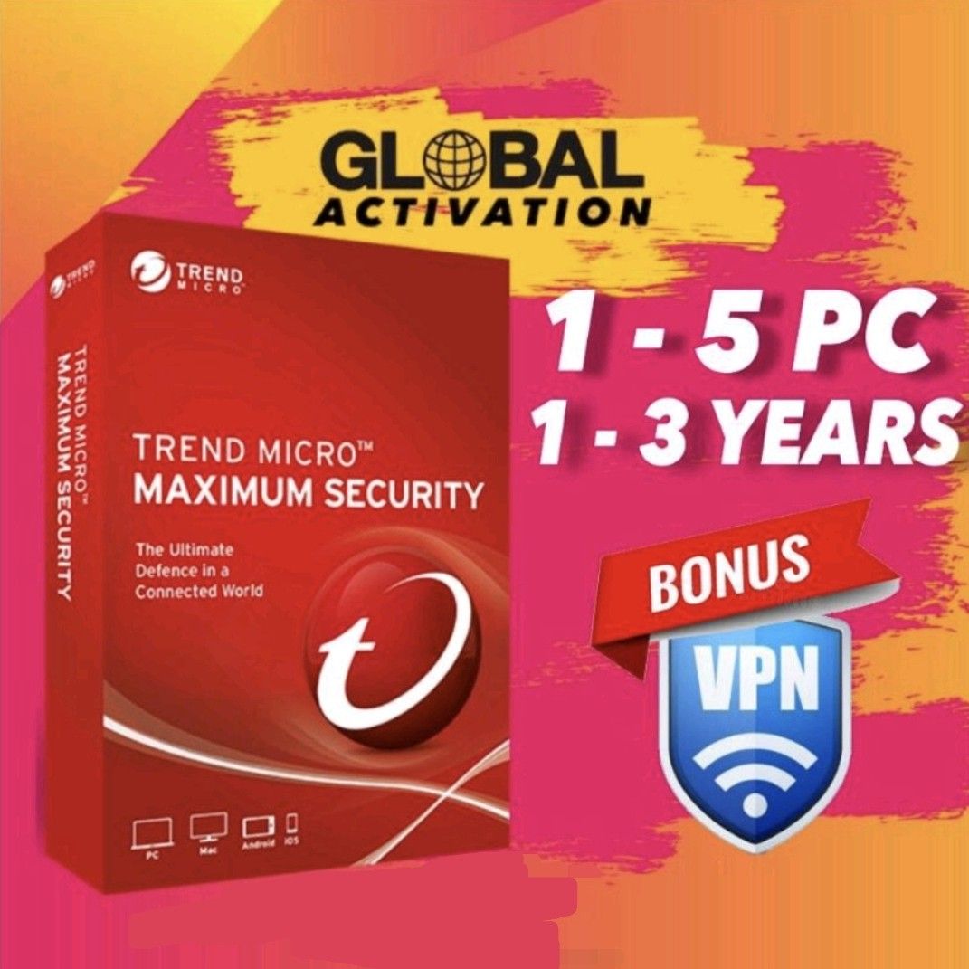 Trend Micro Maximum Security Antivirus 2023 Code, Computers & Tech ...