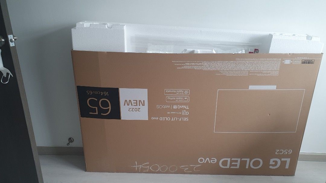 TV Carton Box 65" LG, Furniture & Home Living, Home Improvement ...