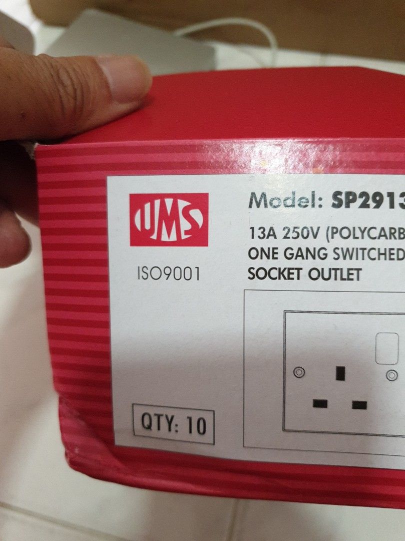 UMS SIRIM 13A 3 Pin Power Switch Socket Outlet, TV & Home Appliances ...