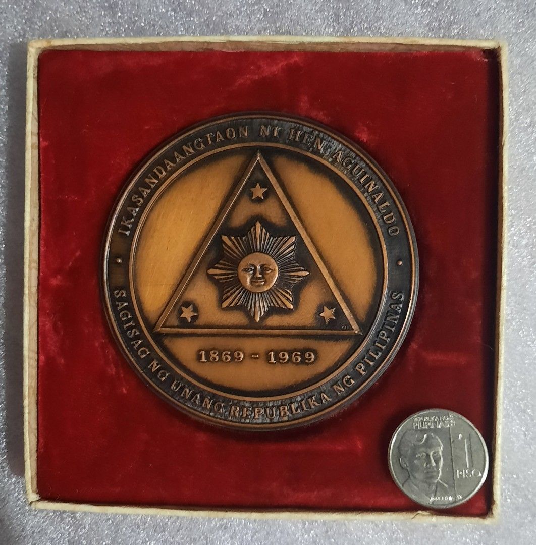 Unang pangulo ng pilipinas emilio aguinaldo big medal, Hobbies & Toys ...