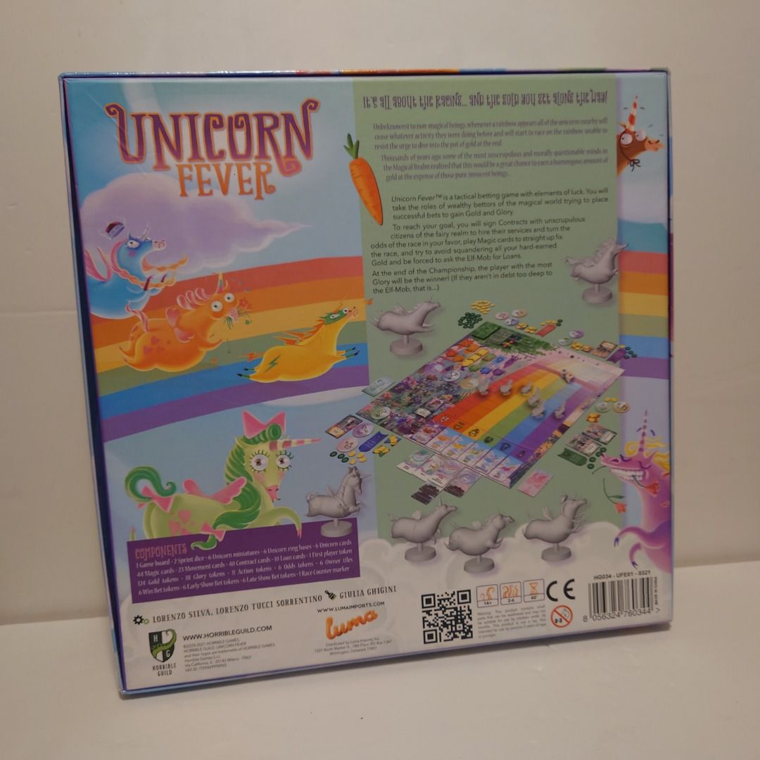 Unicorn Fever Board game, 興趣及遊戲, 玩具 & 遊戲類 - Carousell