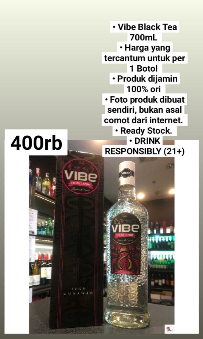 Vibe black tea 700ml, Serba Serbi, Others di Carousell