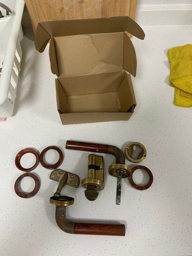 Vintage Italy Wooden Door Lock, Furniture & Home Living, Security ...