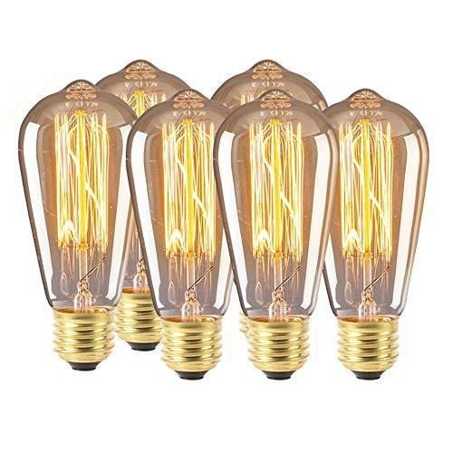 (VINTAGE PREMIUM) WOOTLY Edision Bulbs E27 - 6 Pieces on 1 Box ...