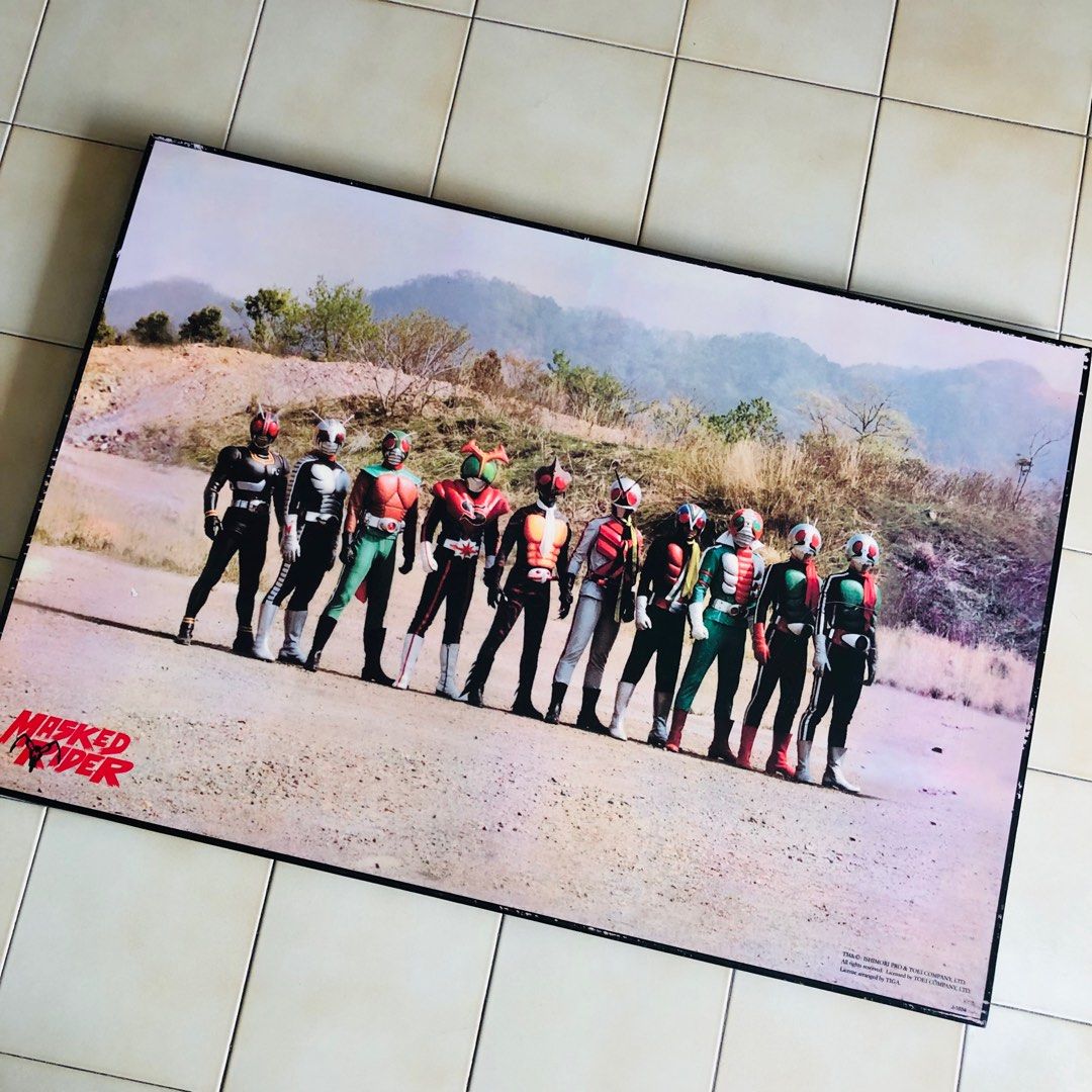 Vintage Retro Japan TV Kamen Masked Rider Picture Wooden Poster ...