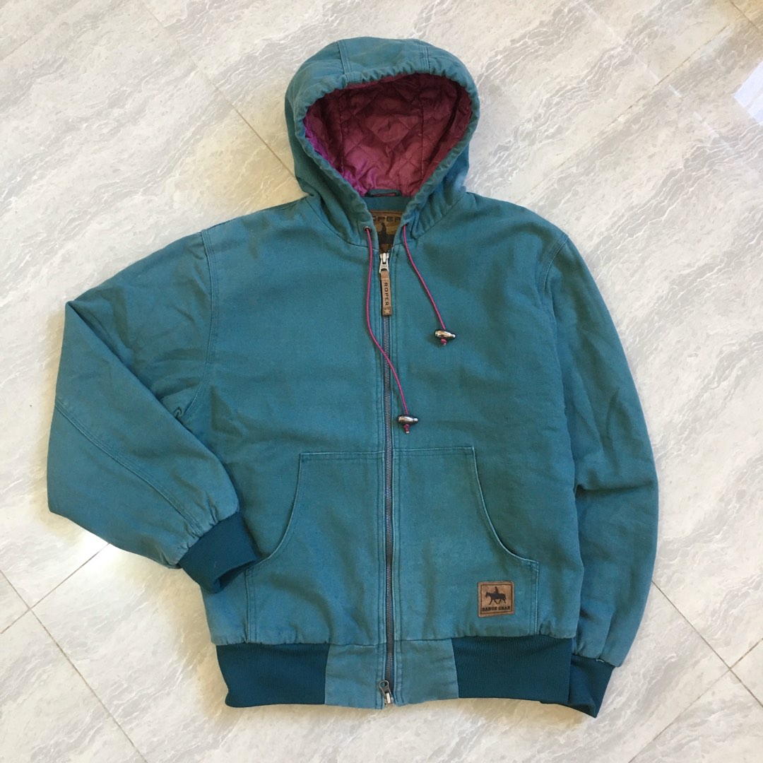 Vintage roper ranger gear duck jacket quilted sherpa lined mint green ...