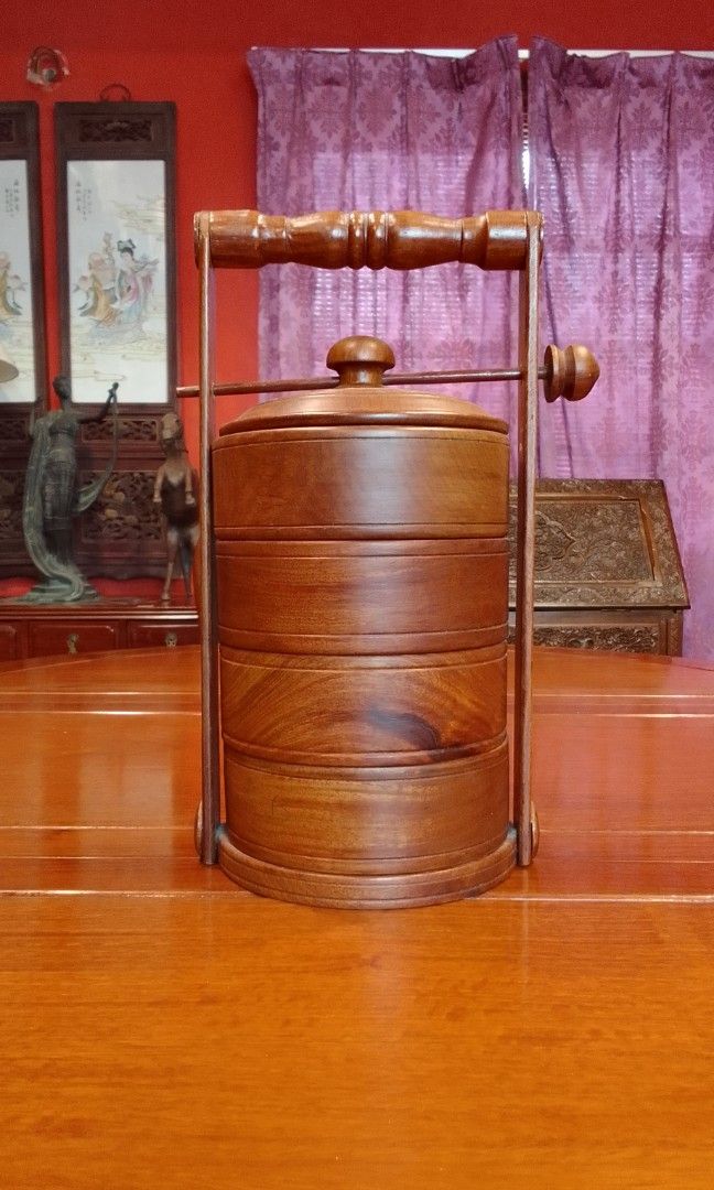 Vintage Thai Wooden Tiffin, Hobbies & Toys, Collectibles & Memorabilia ...