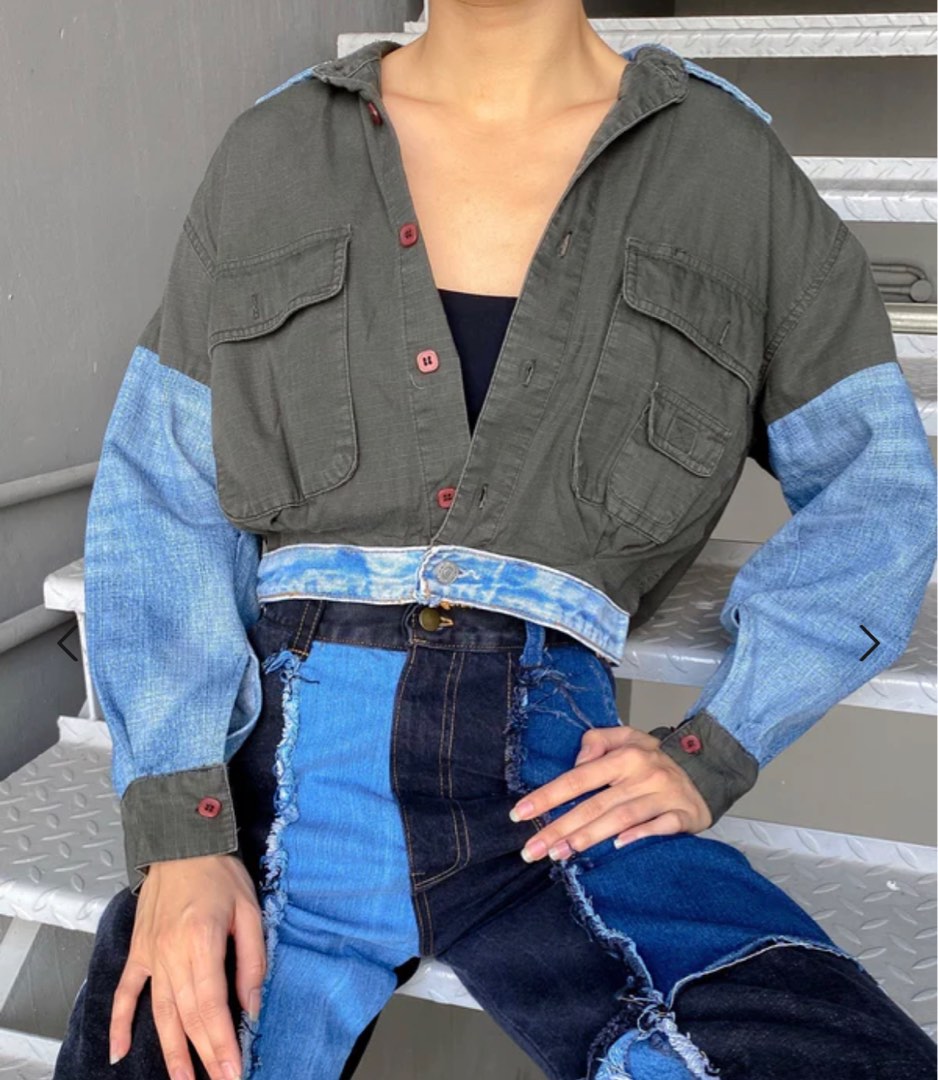 vintagewknd rework denim jacket, Women's Fashion, Coats, Jackets and ...