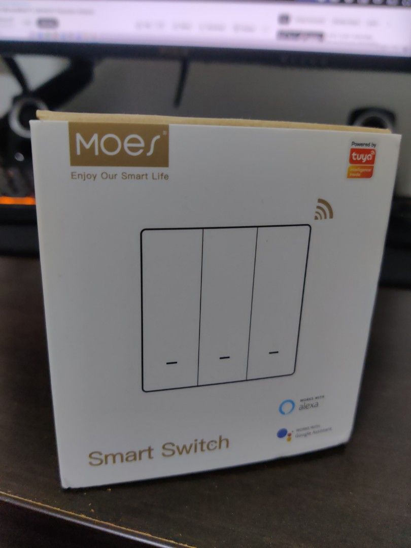 WiFi Smart Push Button Switch 2 gank (Requires neutral wire), TV & Home ...