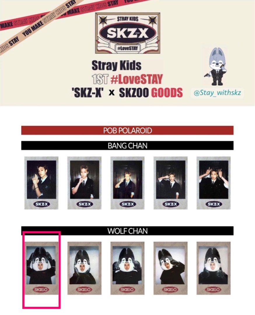 WTS/LFB SKZOO Stray Kids Wolf Bang Chan Polaroid Pc, Hobbies & Toys ...