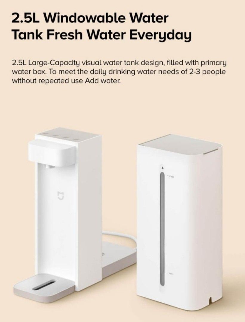 Xiaomi Mijia Hot Water Dispenser Drinking Fountain Instant Water ...