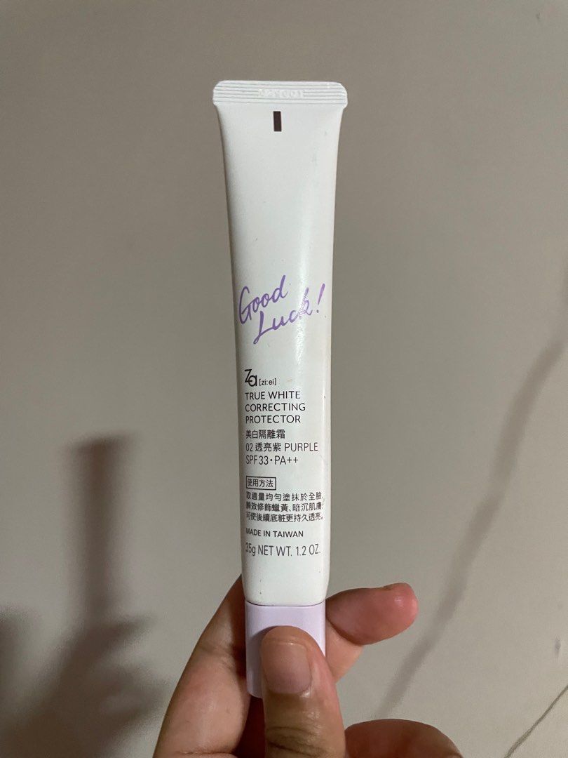 Za true white correcting protector (purple), Beauty & Personal Care ...
