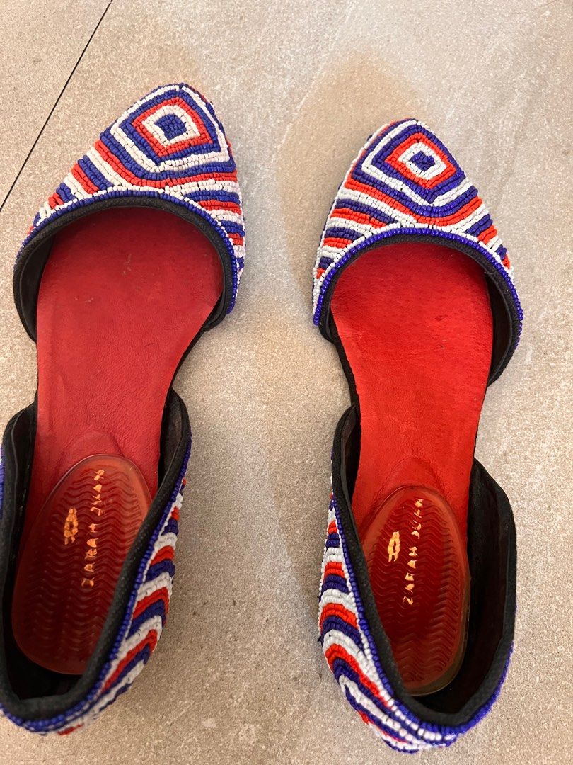 Zarah Juan hand beaded flats, Women's Fashion, Footwear, Flats ...