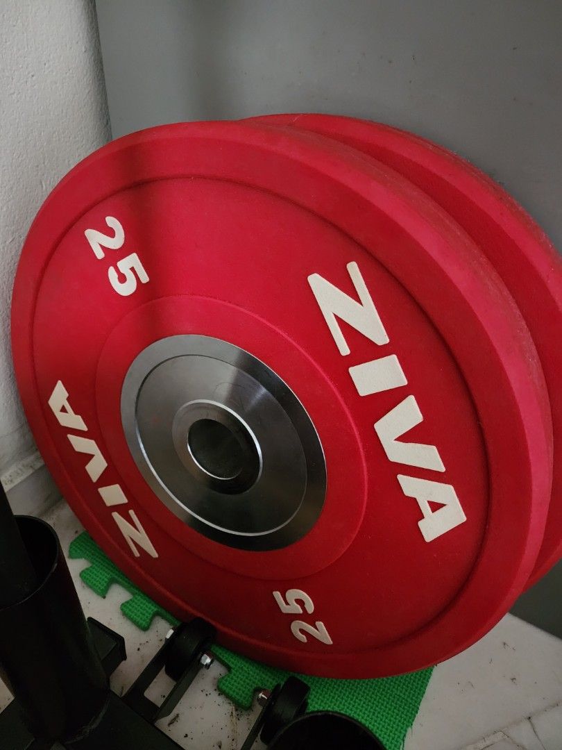 Ziva 25kg Olympic Weight Plates, Sports Equipment, Exercise & Fitness ...