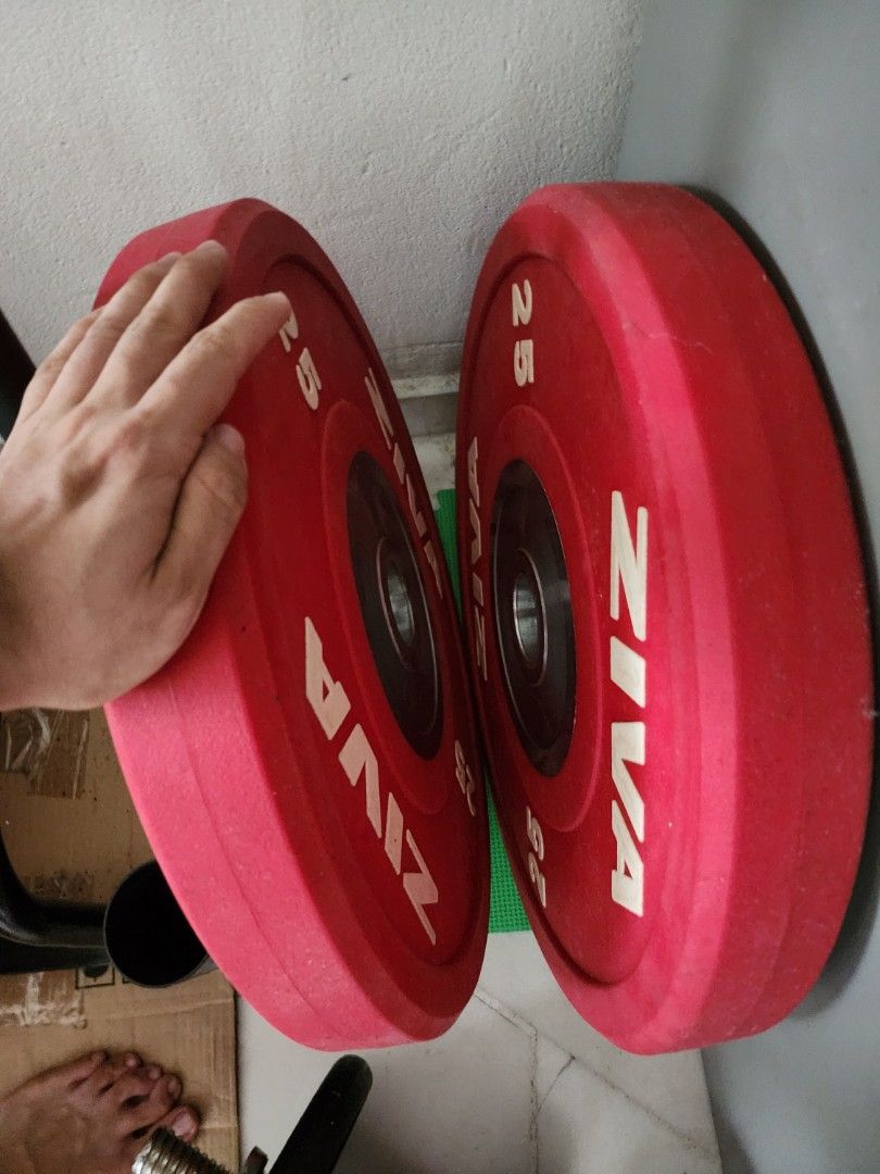 Ziva 25kg Olympic Weight Plates, Sports Equipment, Exercise & Fitness ...