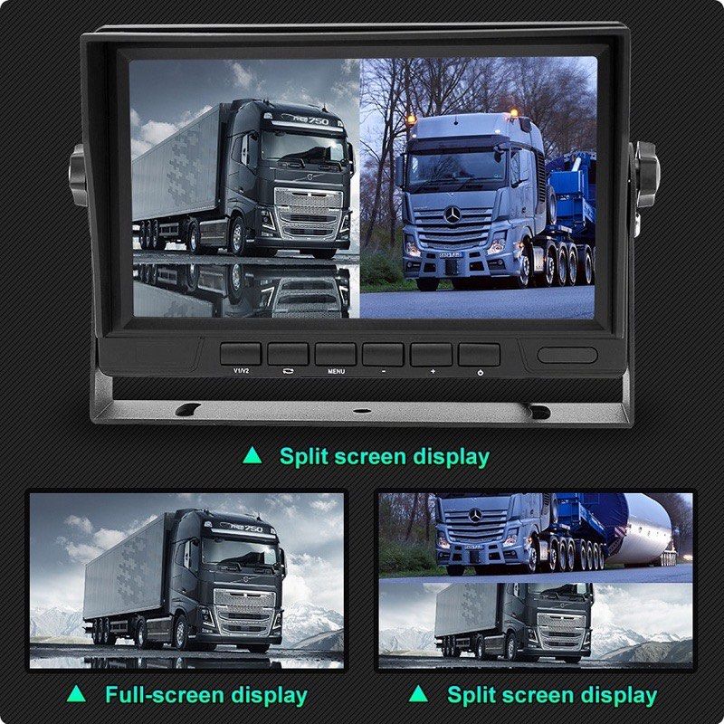 2CH/4CH 7"inch LED Monitor QUAD DVR RECORDER FOR:CAR CAMERA/EXCAVATOR ...