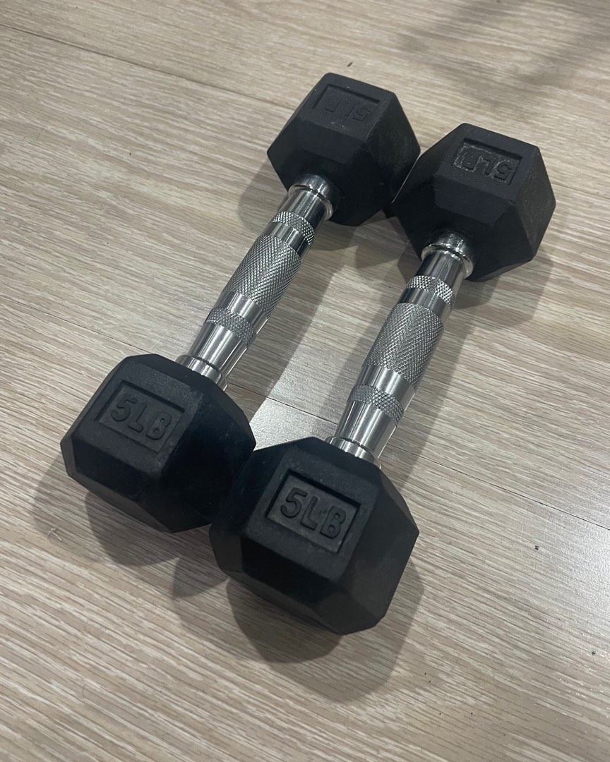 5LB Dumbbells, Sports Equipment, Exercise & Fitness, Weights ...