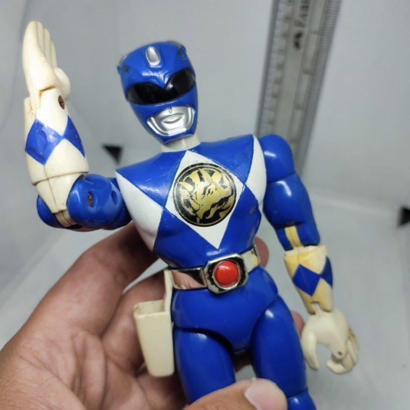Action Figure MMPR Power Rangers Blue Ranger Karate Chop Billy Bandai ...