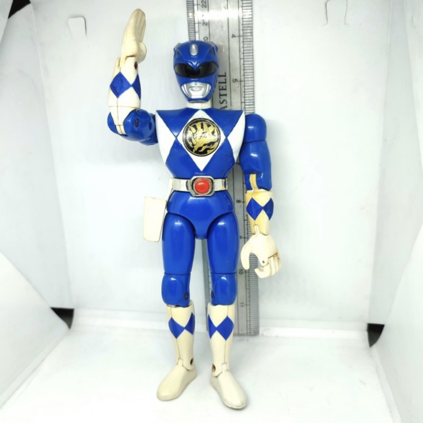Action Figure MMPR Power Rangers Blue Ranger Karate Chop Billy Bandai ...