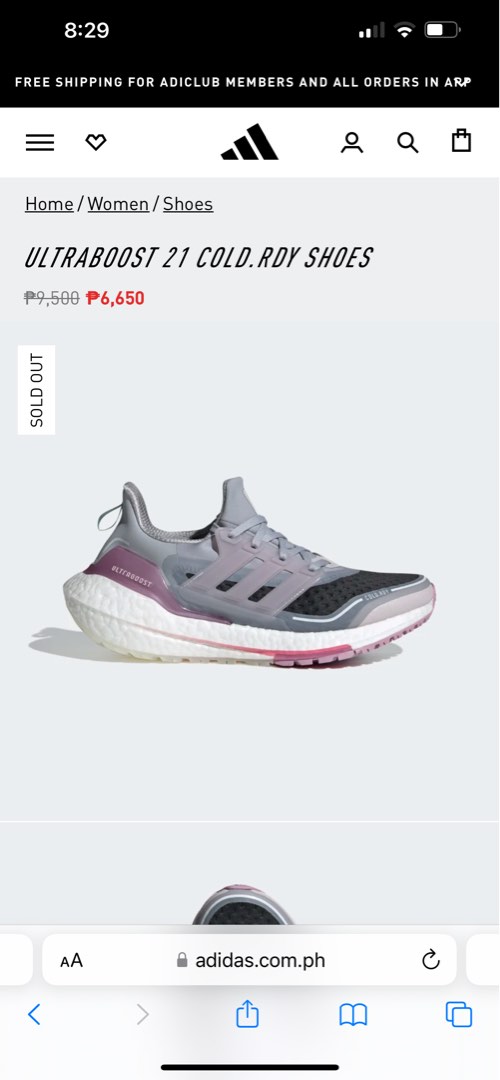 Adidas Ultraboost 21 Cold Ready Good as new as in!, Women's Fashion ...