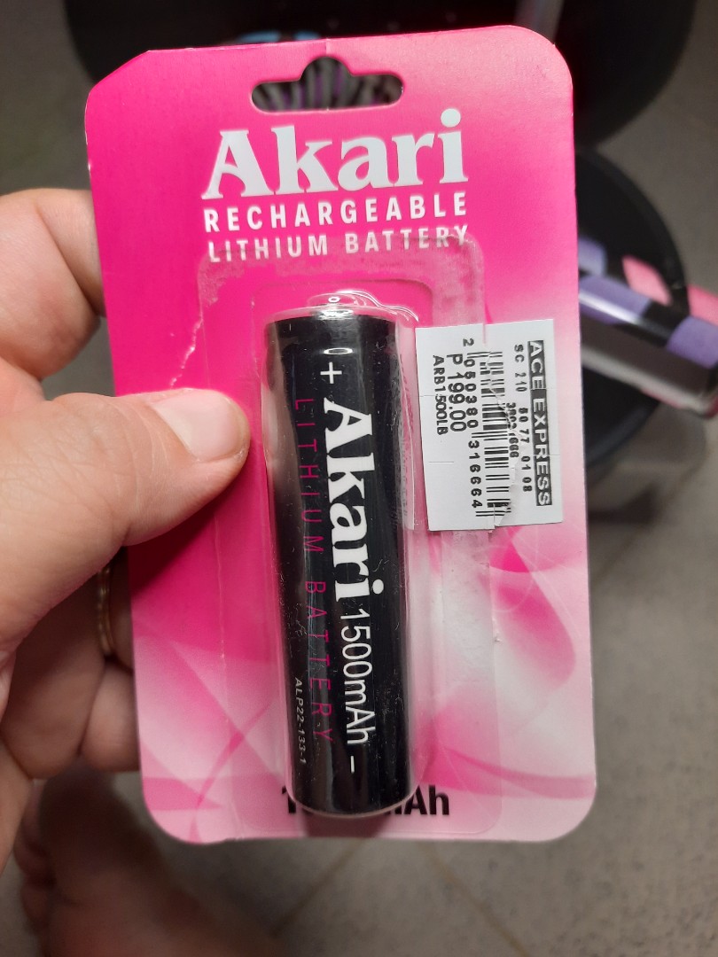 Akari Rechargeable Lithium Battery, TV & Home Appliances, Electrical ...