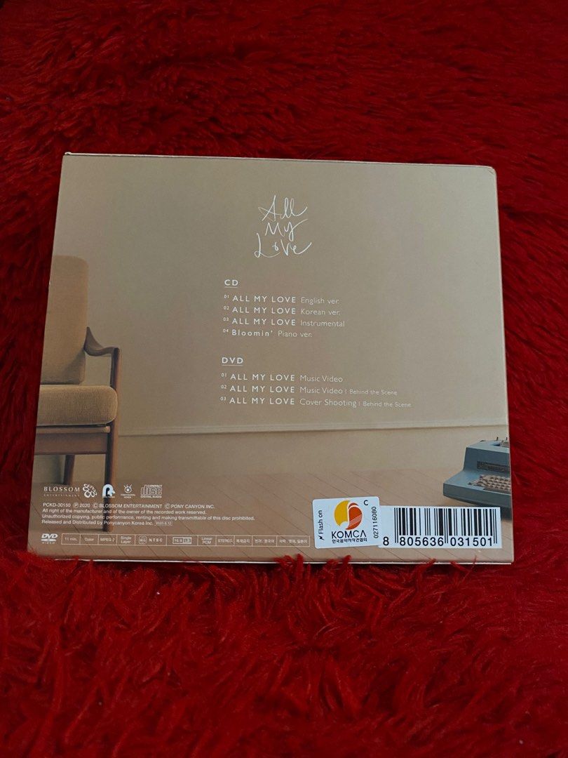 [ALL MY LOVE] PARK BO GUM ALBUM, Hobbies & Toys, Memorabilia & Collectibles, K-Wave on Carousell