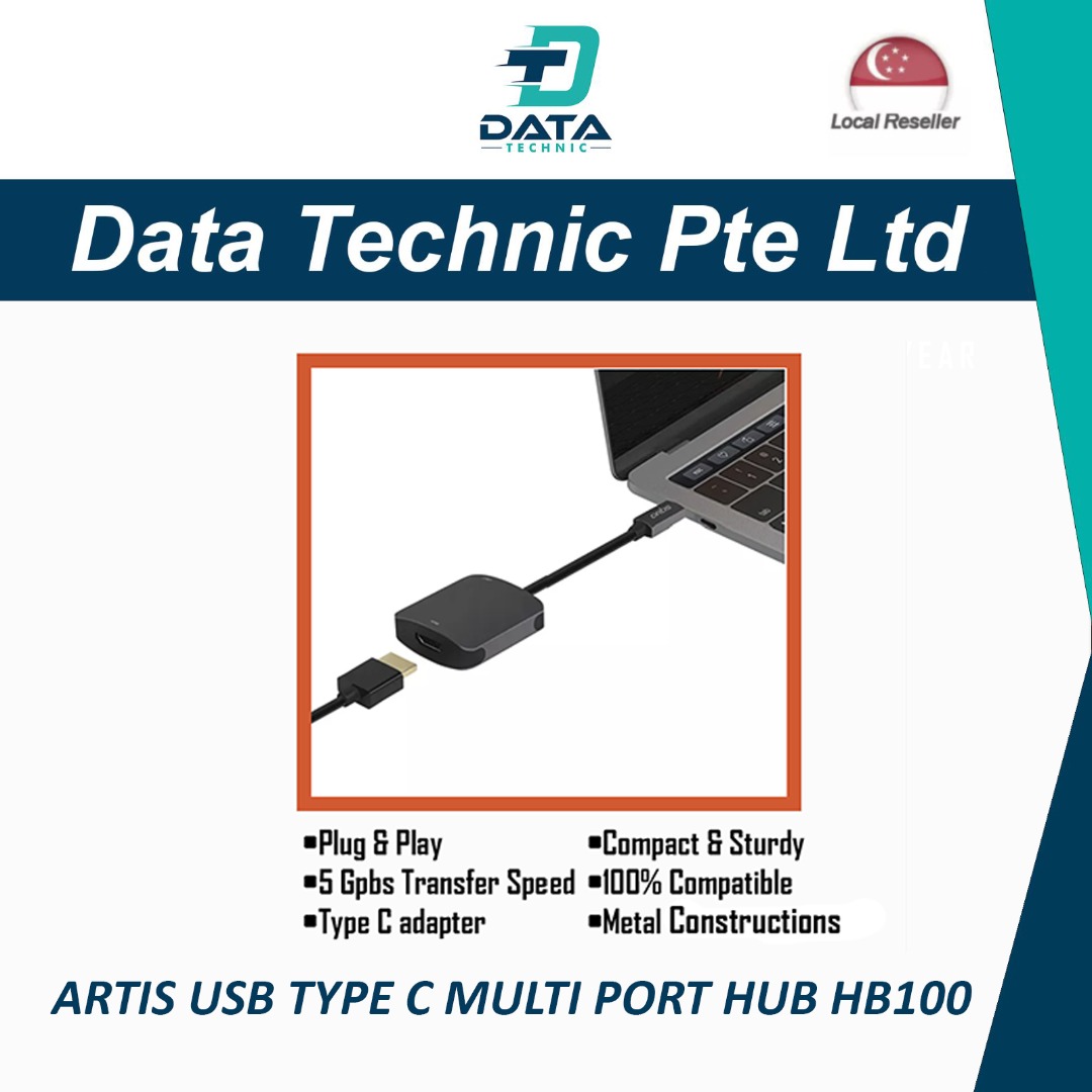 ARTIS USB TYPE C MULTI PORT HUB HB100, Computers & Tech, Parts ...