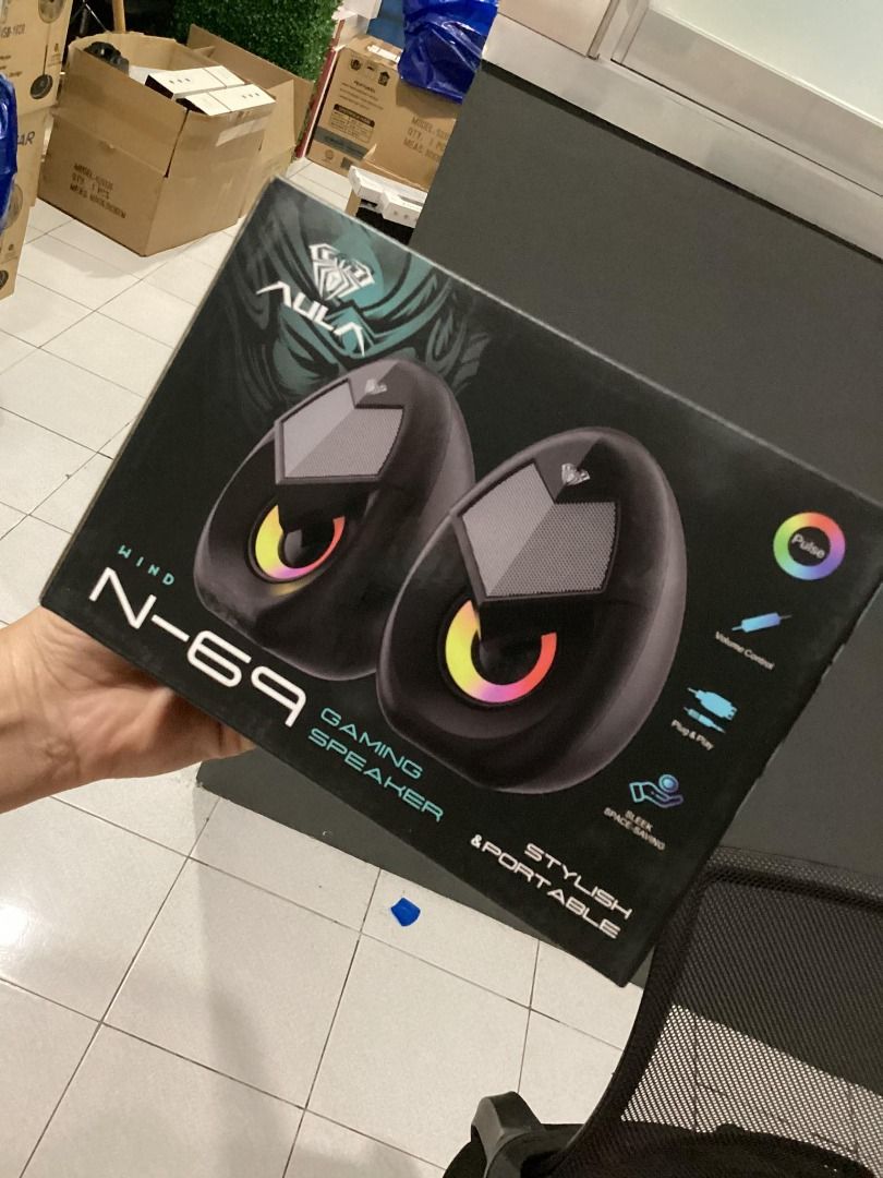 Aula N-69 Wind RGB Desktop Gaming 6 Watts Speaker 2.0 3.5mm USB Powered ...