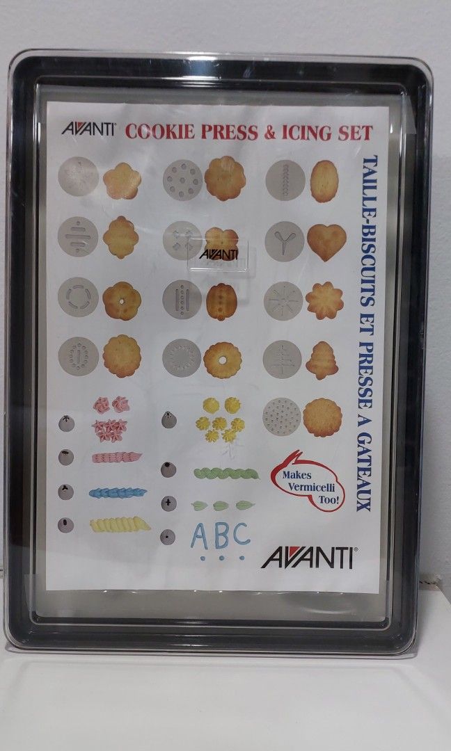 AVANTI Cookie Press & Icing Set, Furniture & Home Living, Kitchenware ...