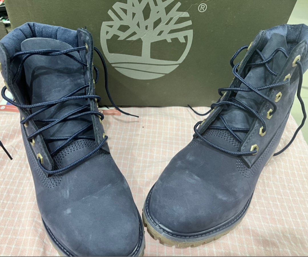 Blue timberlands boots, Women's Fashion, Footwear, Boots on Carousell