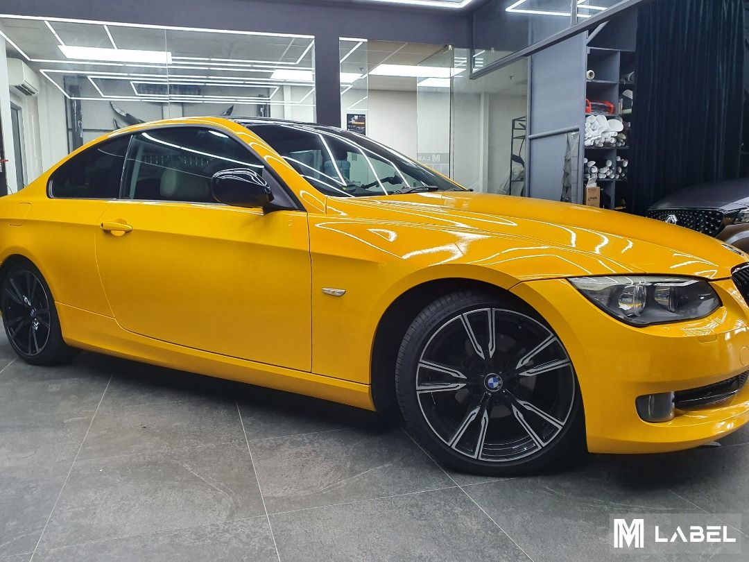 BMW E92 Full Vinyl Wrap - Satin Metallic Maple Leaf Yellow, Car ...