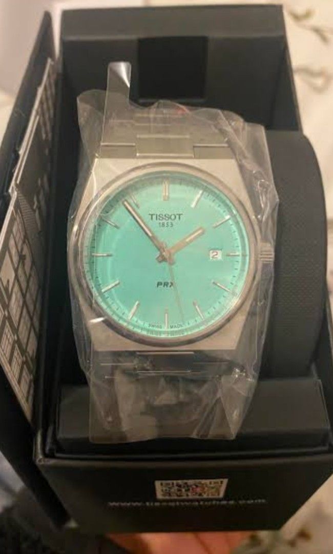 BNIB Tissot PRX quartz - new tiffany blue/mint, Luxury, Watches on ...
