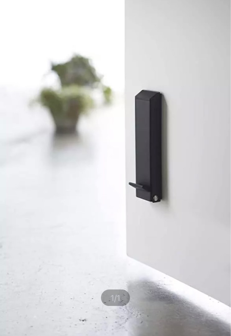 BNIB Yamazaki Magnet Door Stopper in Black, Furniture & Home Living ...