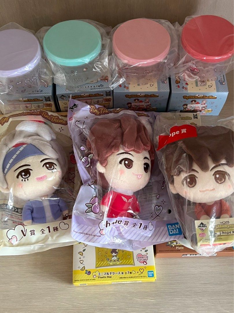 BTS kuji BTS plush BTS Charm keychain BTS plates BTS container BTS ...
