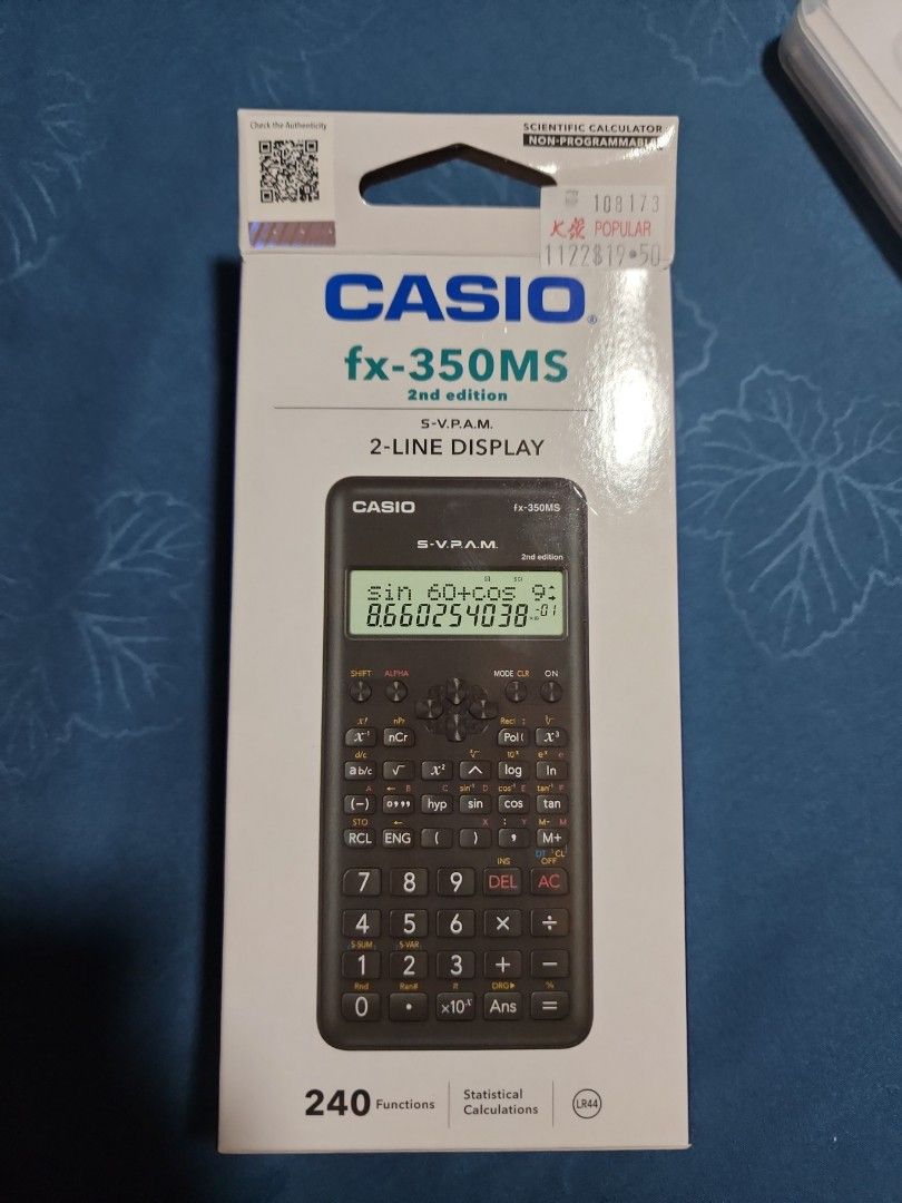 Casio Scientific Calculator fx-350ms, Hobbies & Toys, Stationery ...
