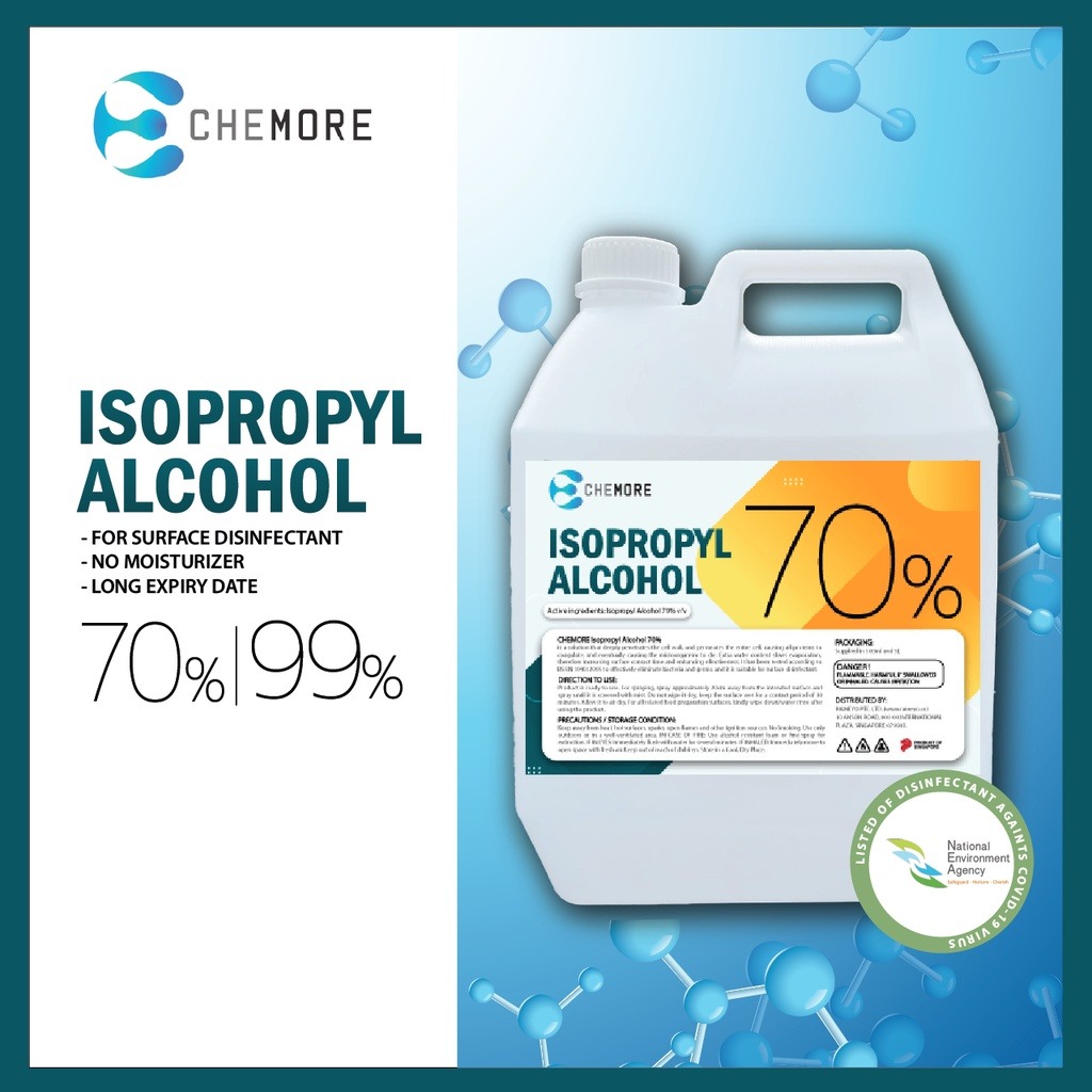CHEMORE Isopropyl Alcohol (IPA) 500ml 5L, Beauty & Personal Care ...