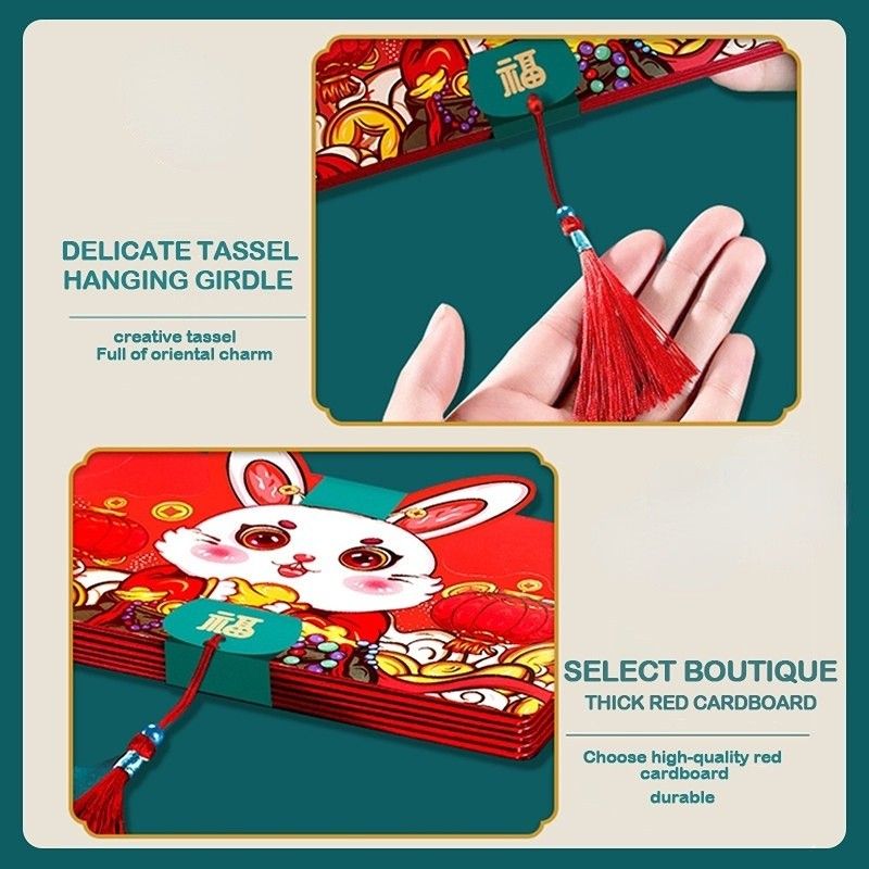 Chinese lunar new year red packet rabbit year zodiac sign auspicious ...