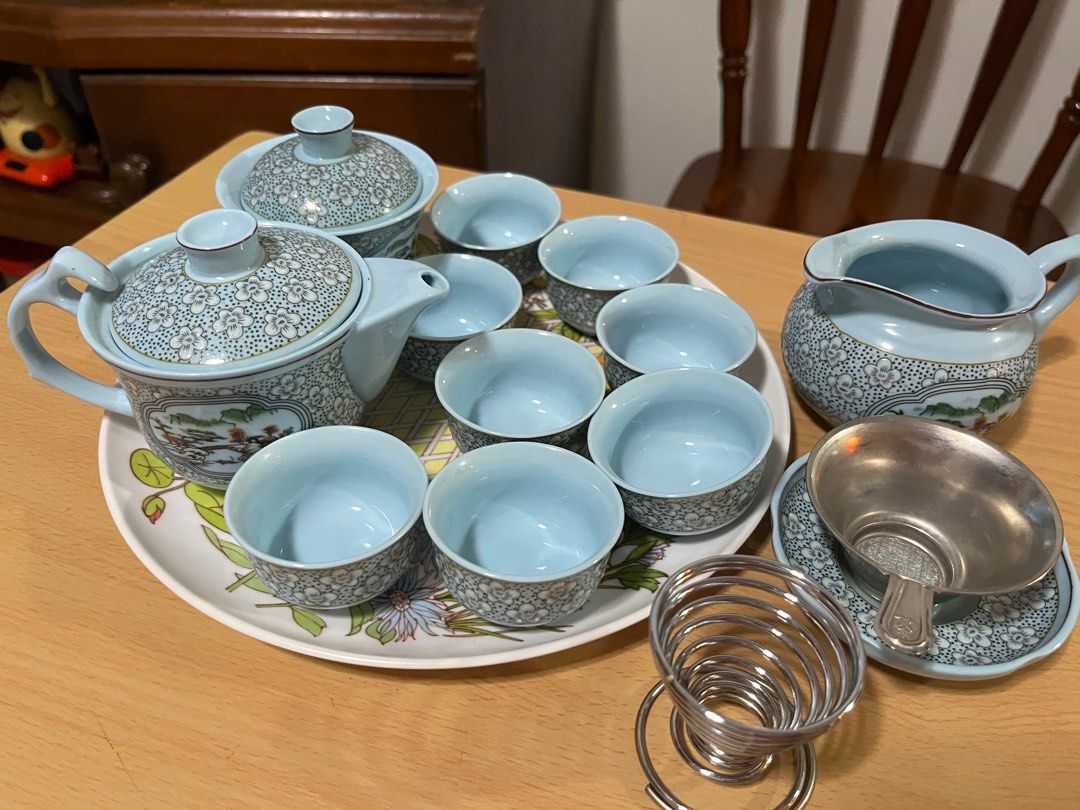 Chinese tea set complete, Furniture & Home Living, Kitchenware ...