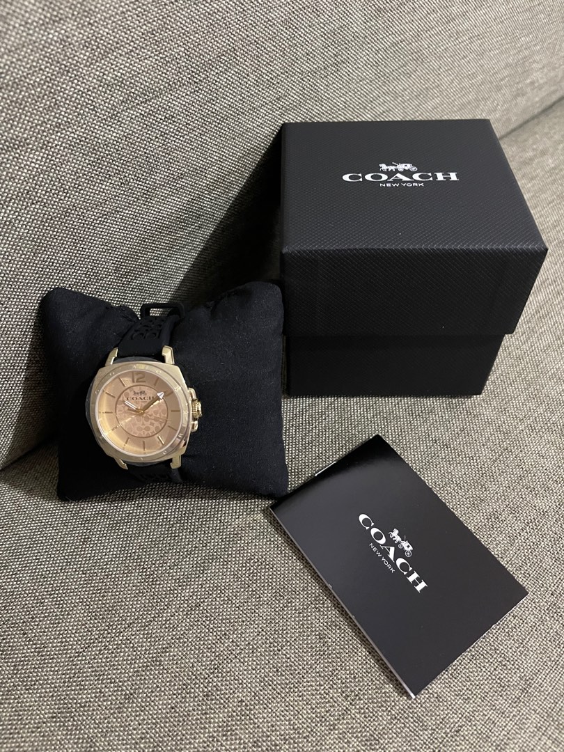 Coach boyfriend watch black/gold, Women's Fashion, Watches ...