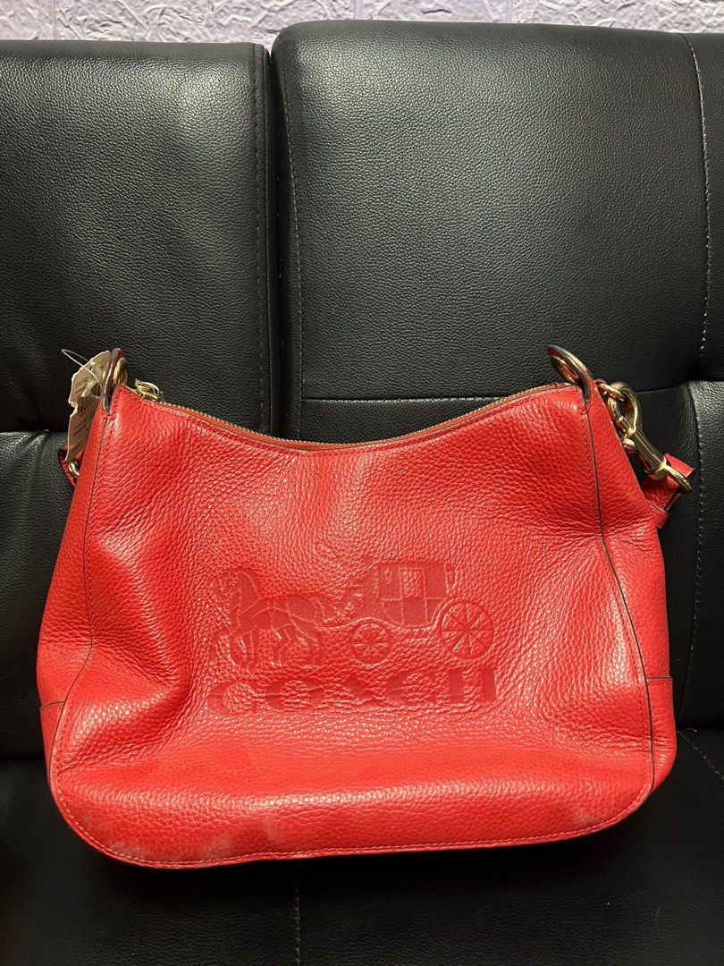 Coach jes hobo(Red), Luxury, Bags & Wallets on Carousell