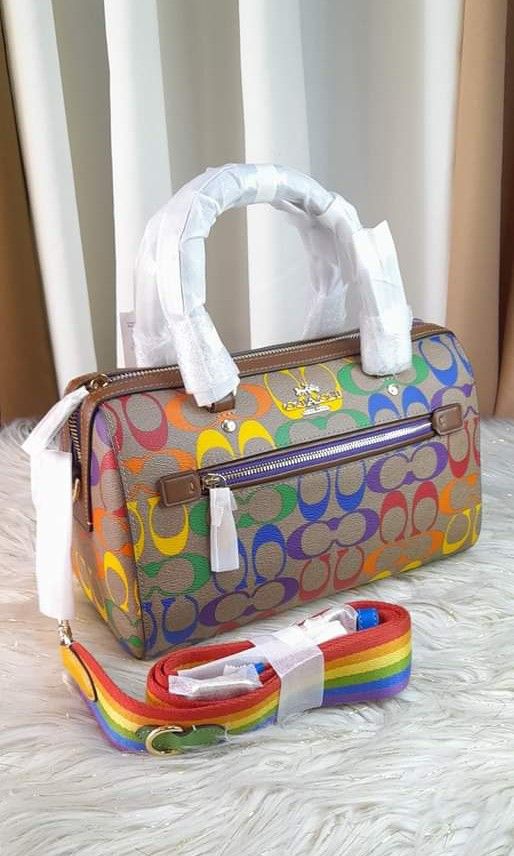 Coach Rainbow Pride Rowan, Luxury, Bags & Wallets on Carousell