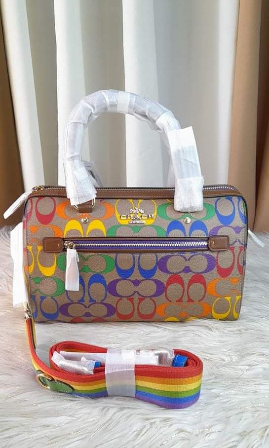 Coach Rainbow Pride Rowan, Luxury, Bags & Wallets on Carousell