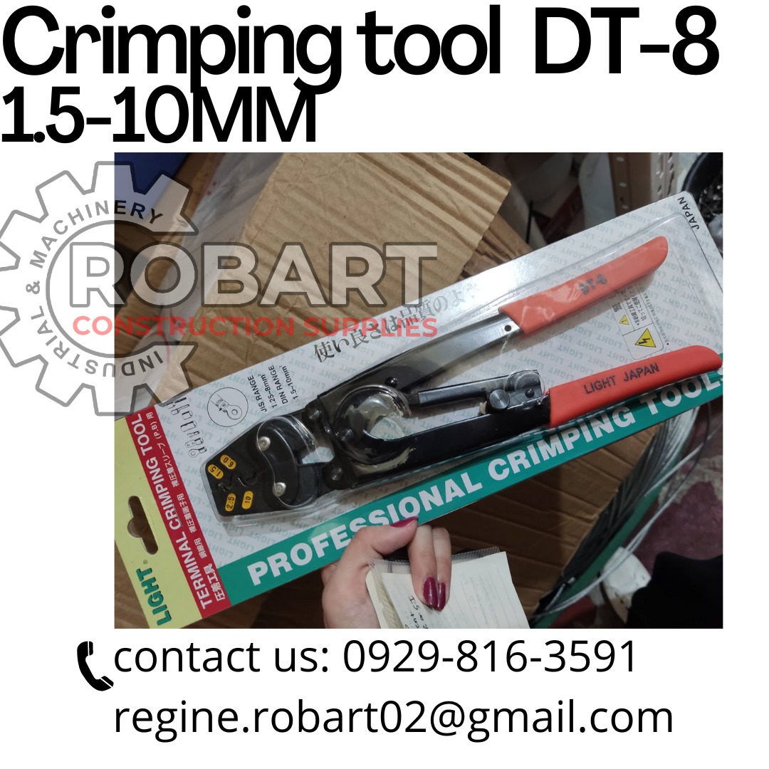 Crimping tool DT-8 1.5-10MM, Commercial & Industrial, Construction Tools & Equipment on Carousell