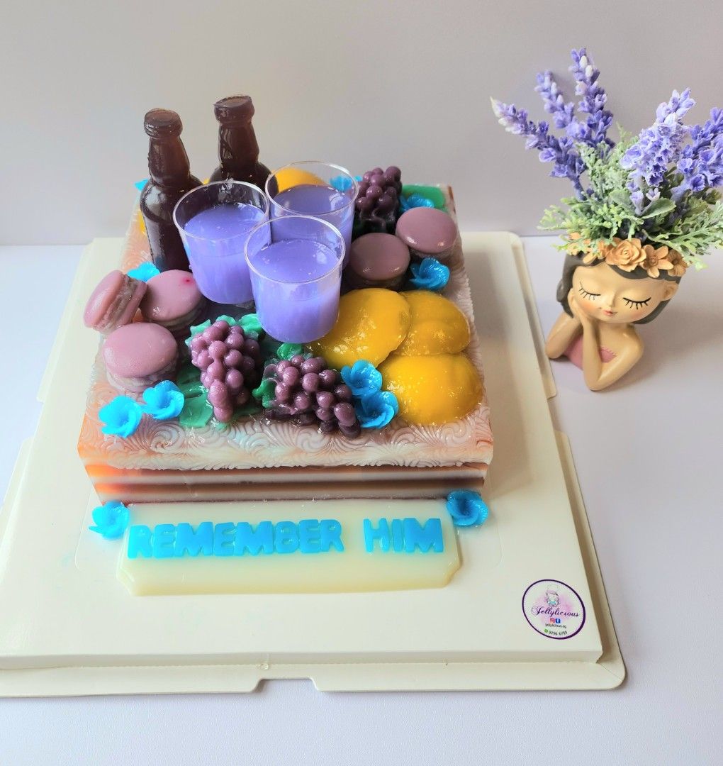 Custom made agar jelly cake and 3d jelly cake, Food & Drinks, Homemade ...