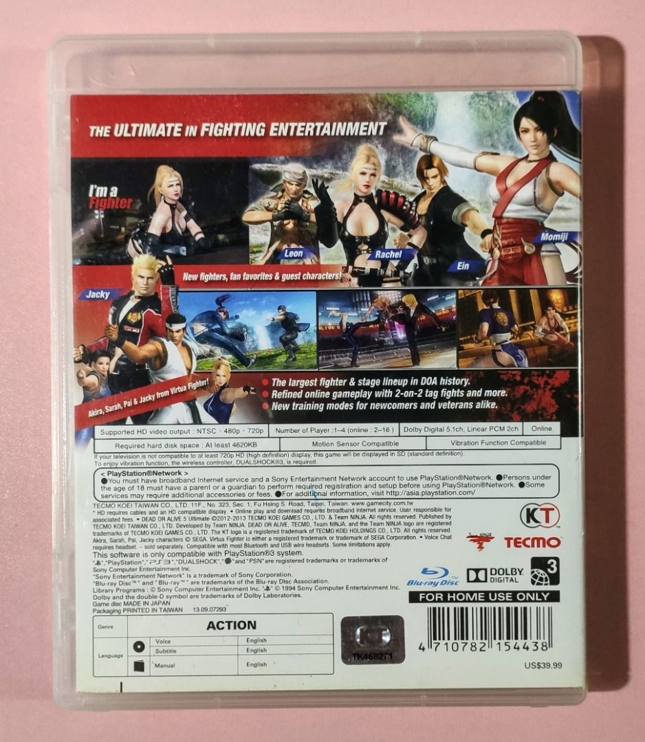 Dead or Alive 5 Ultimate - [PS3 Game] [ENGLISH Language] [CIB ...