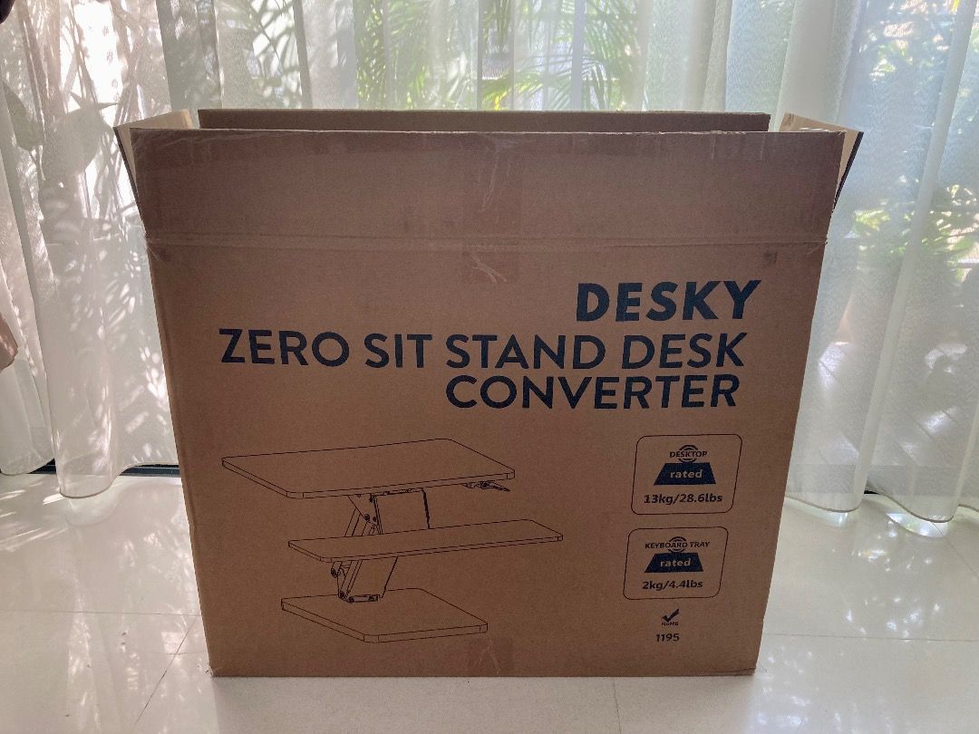 Desky Zero Sit Stand Desk Converter, Computers & Tech, Office ...