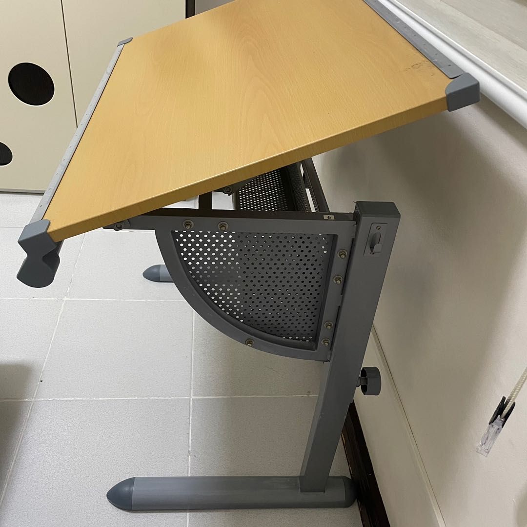 Drafting Table (Manual Lift), Furniture & Home Living, Office Furniture ...