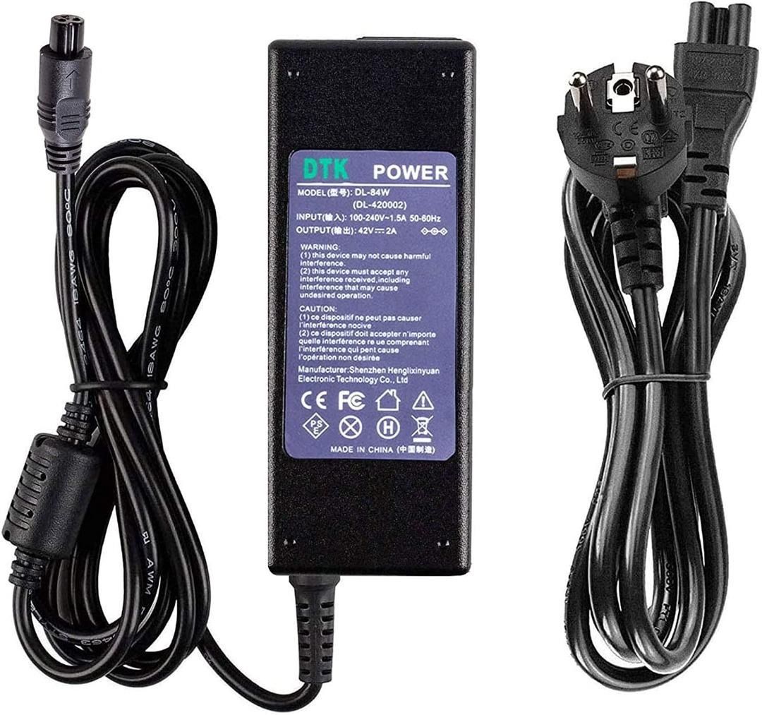 DTK 42V 2A Power Charger with PowerFast 3-Pin 8MM In-Line Connector ...
