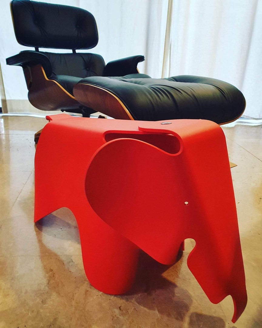 Eames Large Red Elephant Chair, Furniture & Home Living, Furniture ...